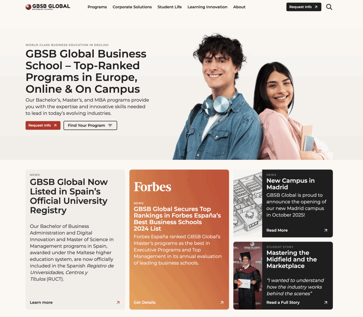Global Business School Barcelona (GBSB) Website Migration & Redesign ...
